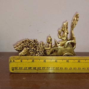 Lord Surya on His Seven Horses Chariot Brass Showpiece | God Surya Dev ...
