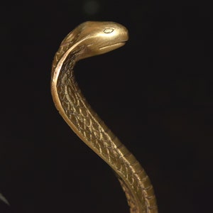 10'' Inches Lord Shiva Snake Idol | Egyptian Serpent Pure Brass Craft ...