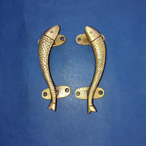 Fish Handle Pair in Golden Color | Cabinet Pull Handle | Kitchen ...
