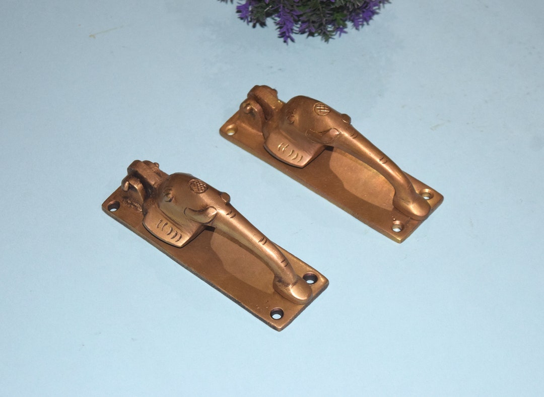 Heavy Base Elephant Trunk Shape Door Beater | Hand Carved Ganpati Face ...