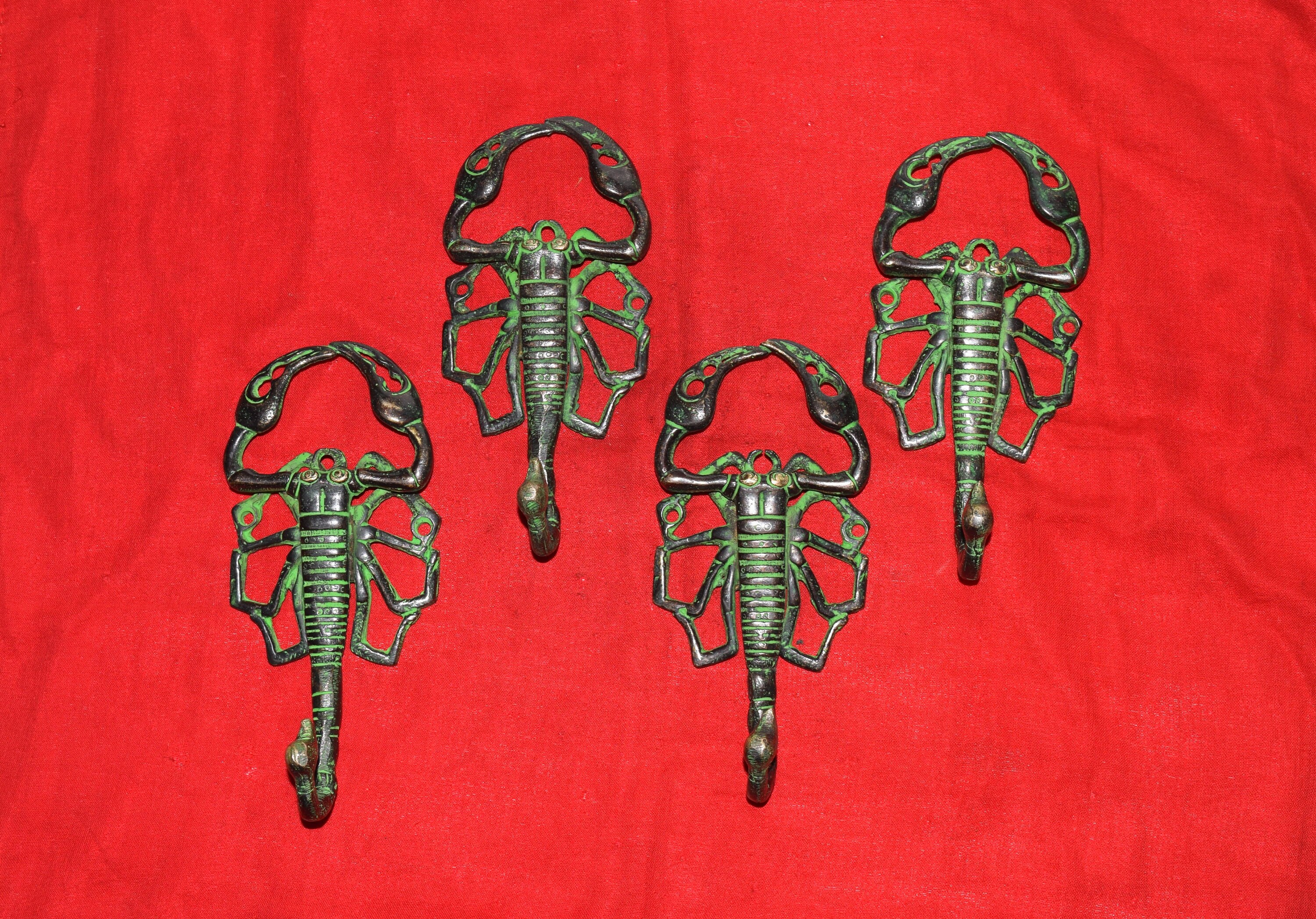 Set of 04 Pieces Brass Scorpion Hook Scorpion Key Holder - Etsy UK