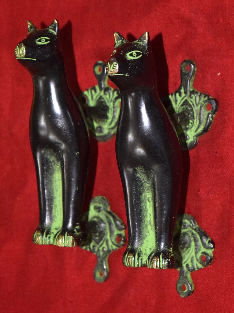 Brass Cat Door Handle Handmade Cat Shape Almirah Door Pull - Etsy