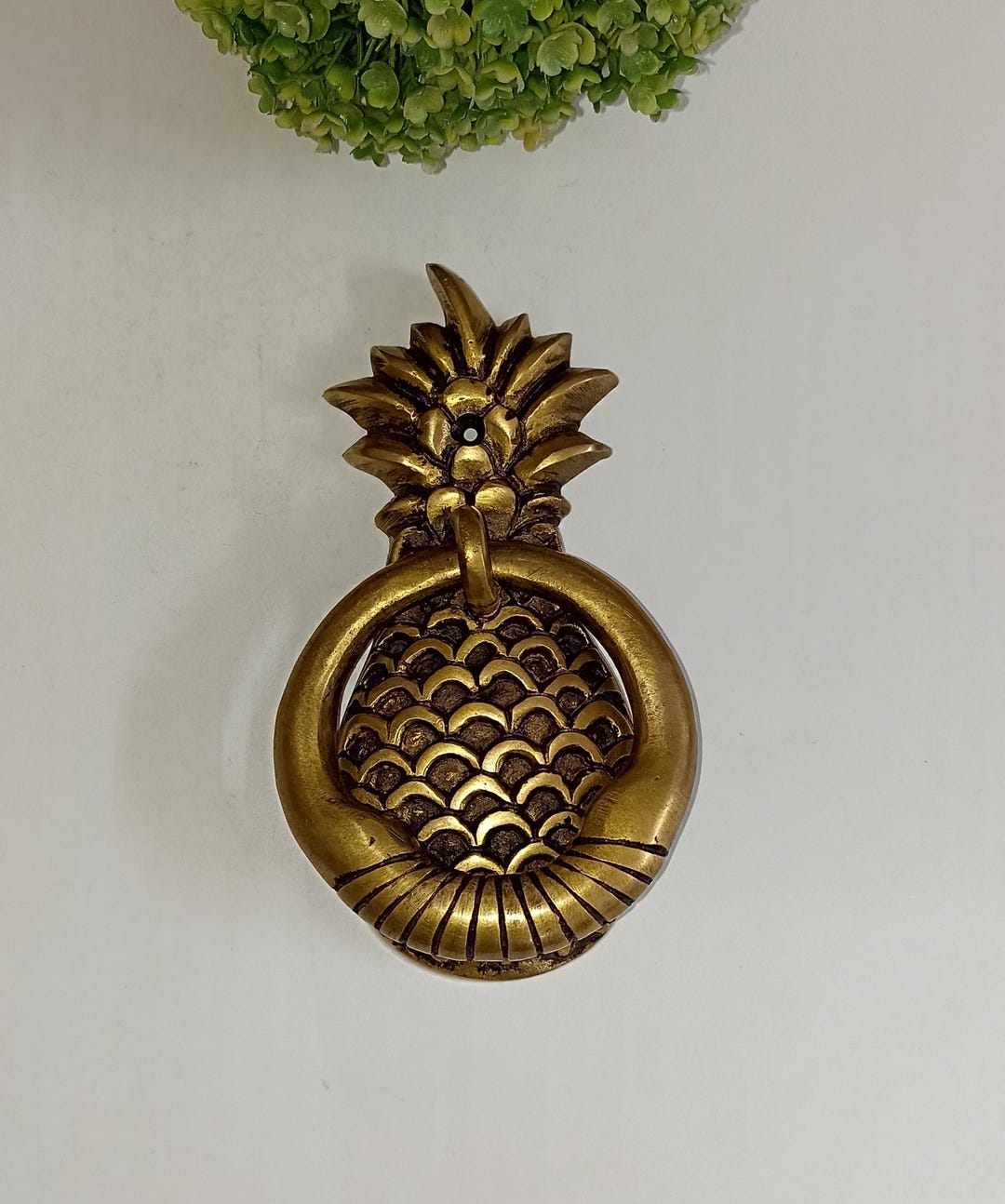 Tropical Fruit Design Front Door Knocker | Brass Pineapple Door Bell ...