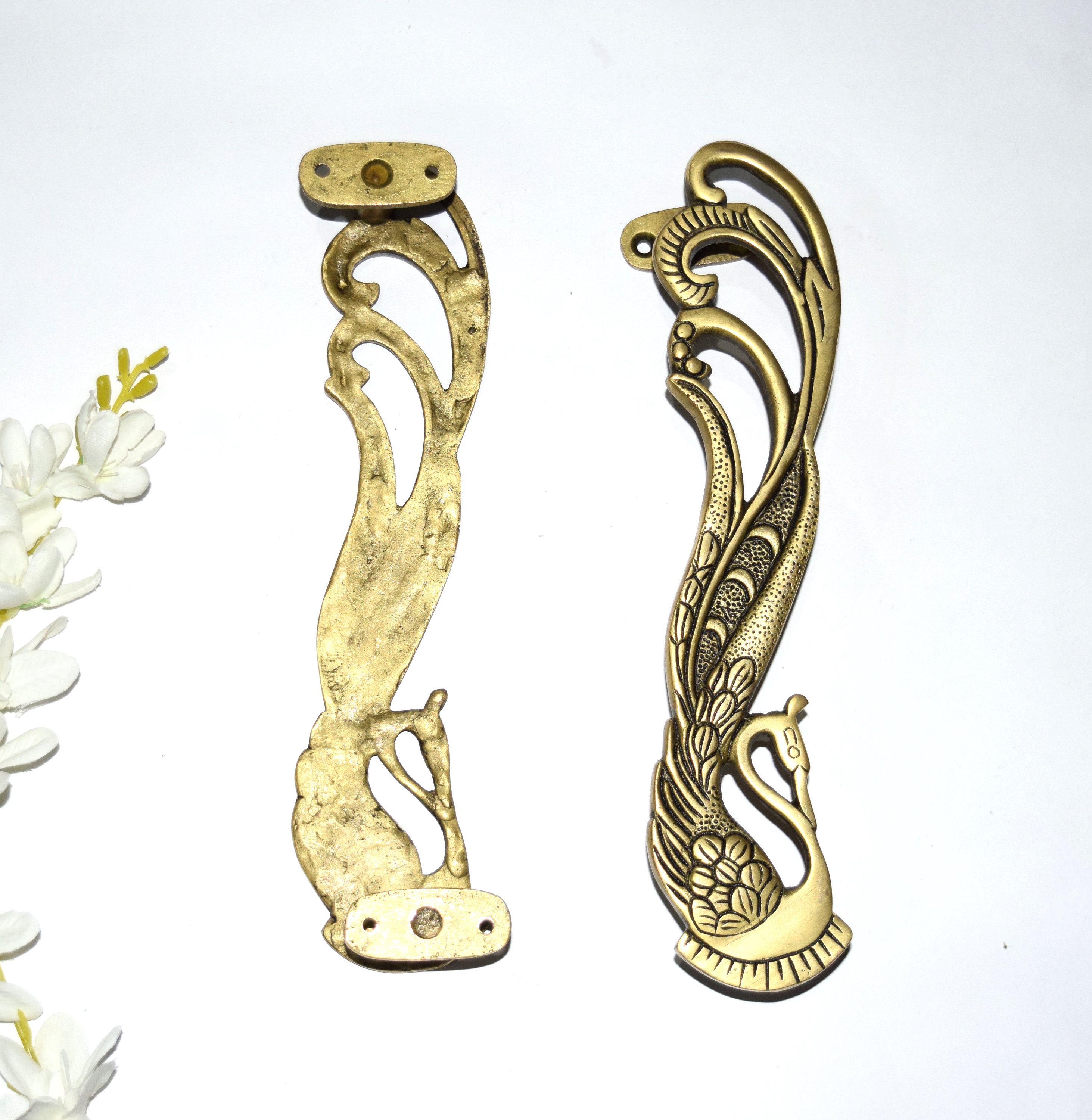 Peafowl Design 11 Inches Door Handle Beautiful Peacock | Etsy