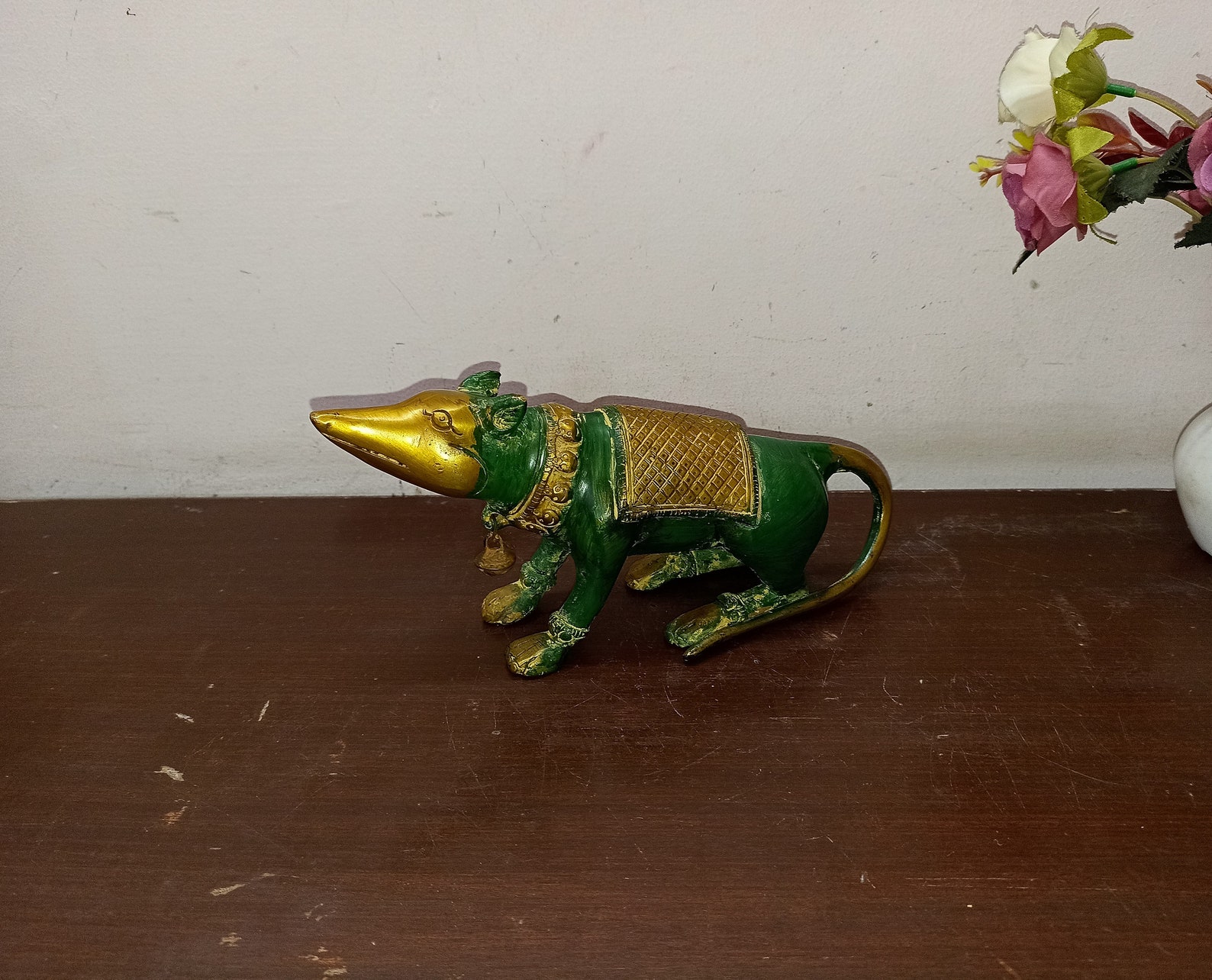 Brass Mouse Statue Lord Ganesha Vahana Mooshak | Big Mouse Idol ...