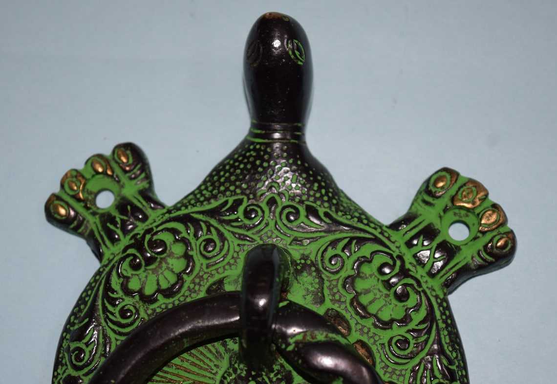 Turtle Shape Door Knocker Tortoise Style Brass Door Bell | Etsy