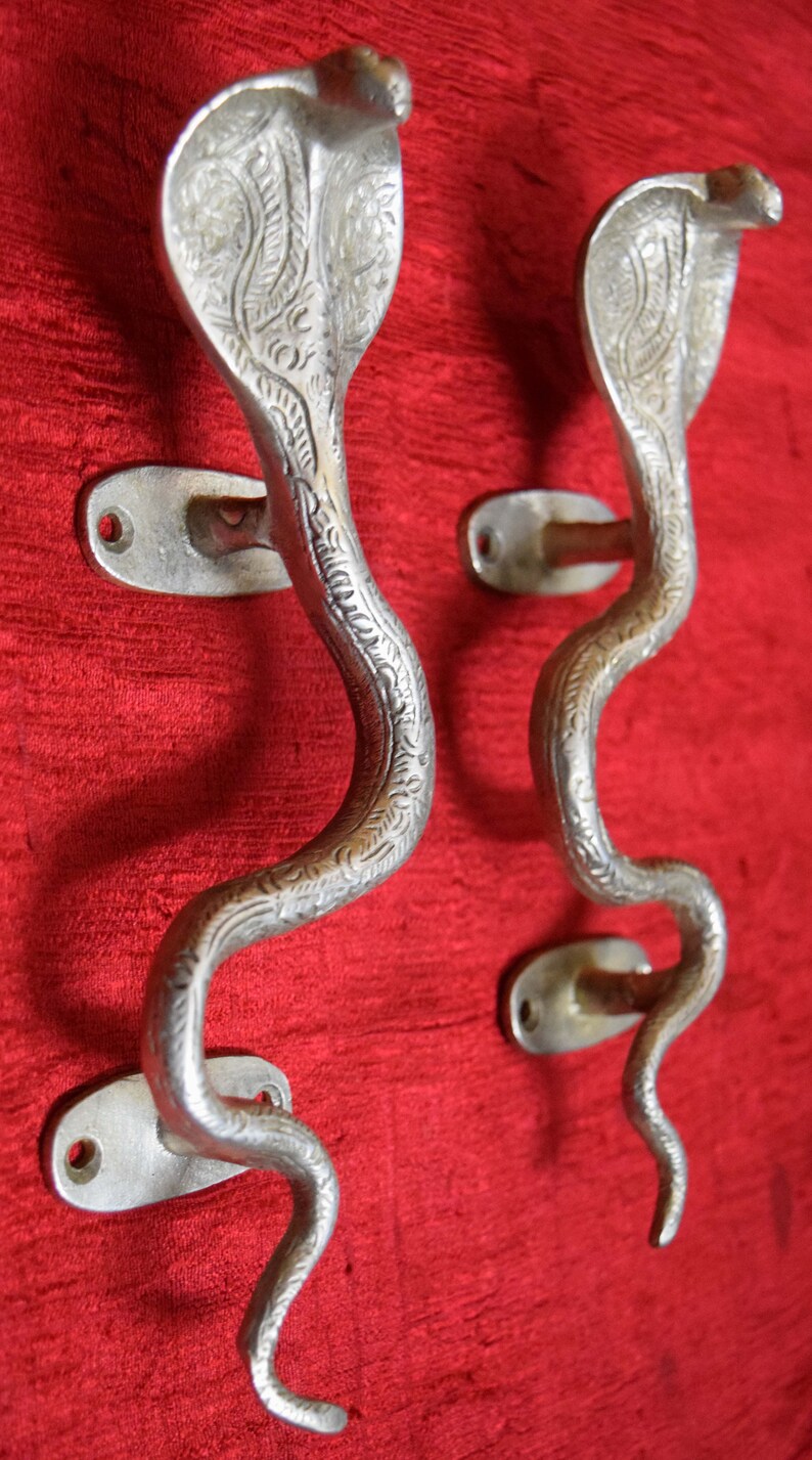 8.5 Inches Python Snake Door Handle Pair Handmade - Etsy