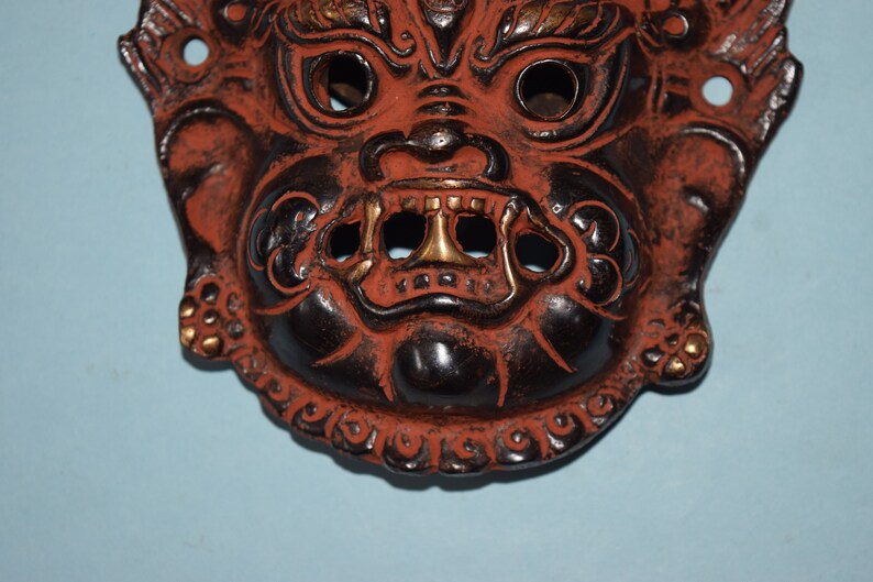 Brass Hanging Devil Face Wall Art Chilling Spooky Head Shape | Etsy