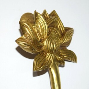 Brass Lotus Design Handle | Rose Flower Shape Door Pull | Door Interior ...