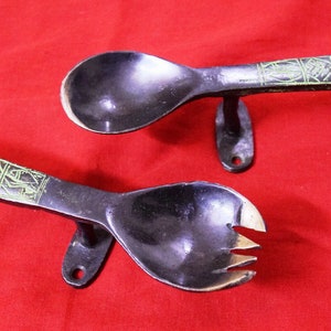 Fork & Spoon Door Handle Brass Utensil Door Pull - Etsy
