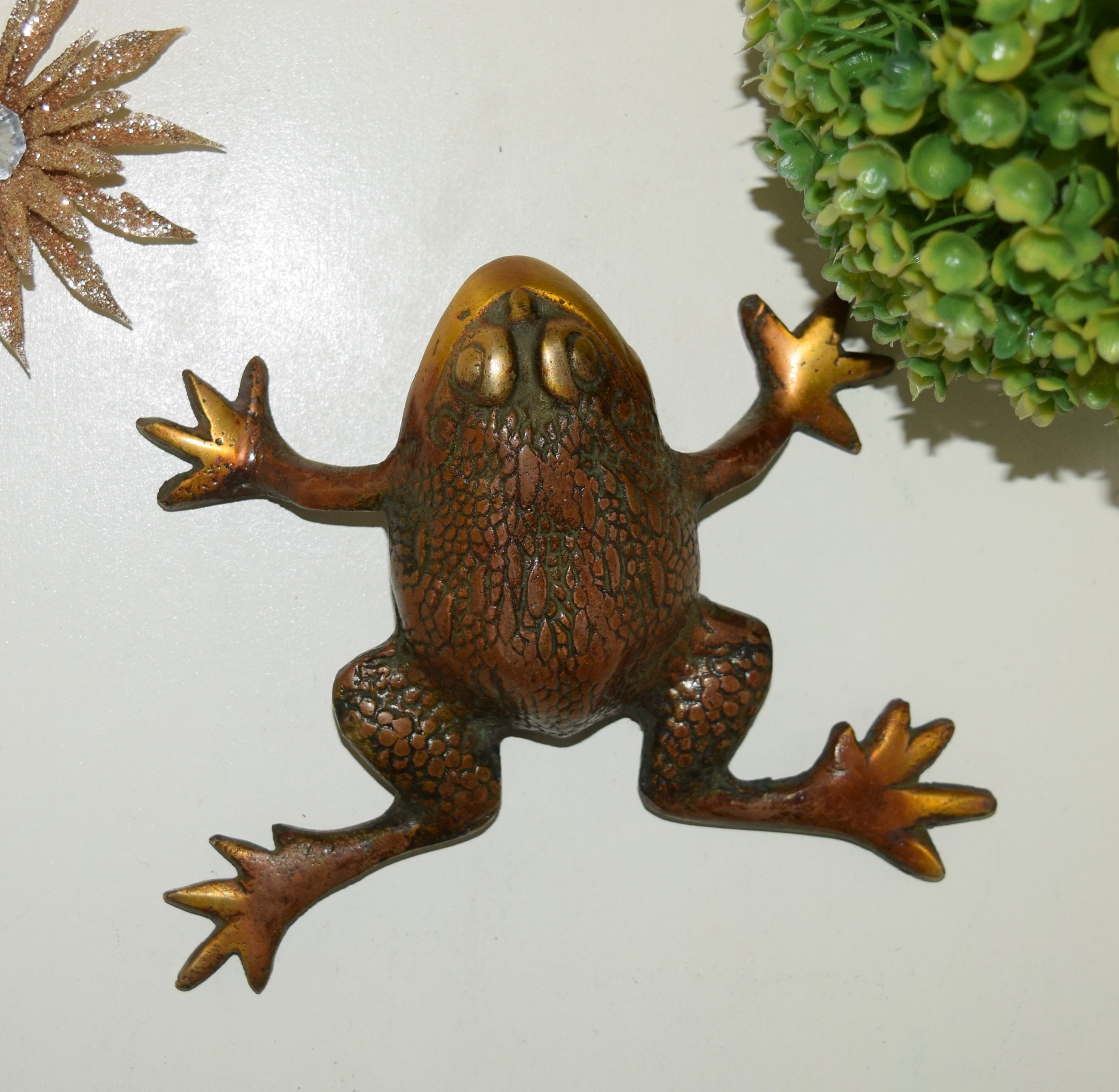 Frog Snake Paperweight | Brass Toad Shape Showpiece - Etsy