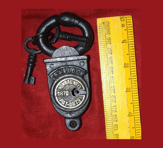 Iron Lock With 02 Keys and Brass Rotating Plate - Etsy