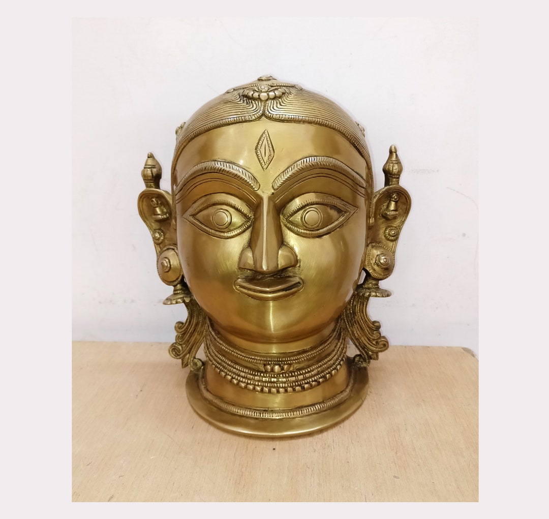 Lady Goddess Wall Hanging | Brass Gauri Head Temple Décor | Gifted for ...