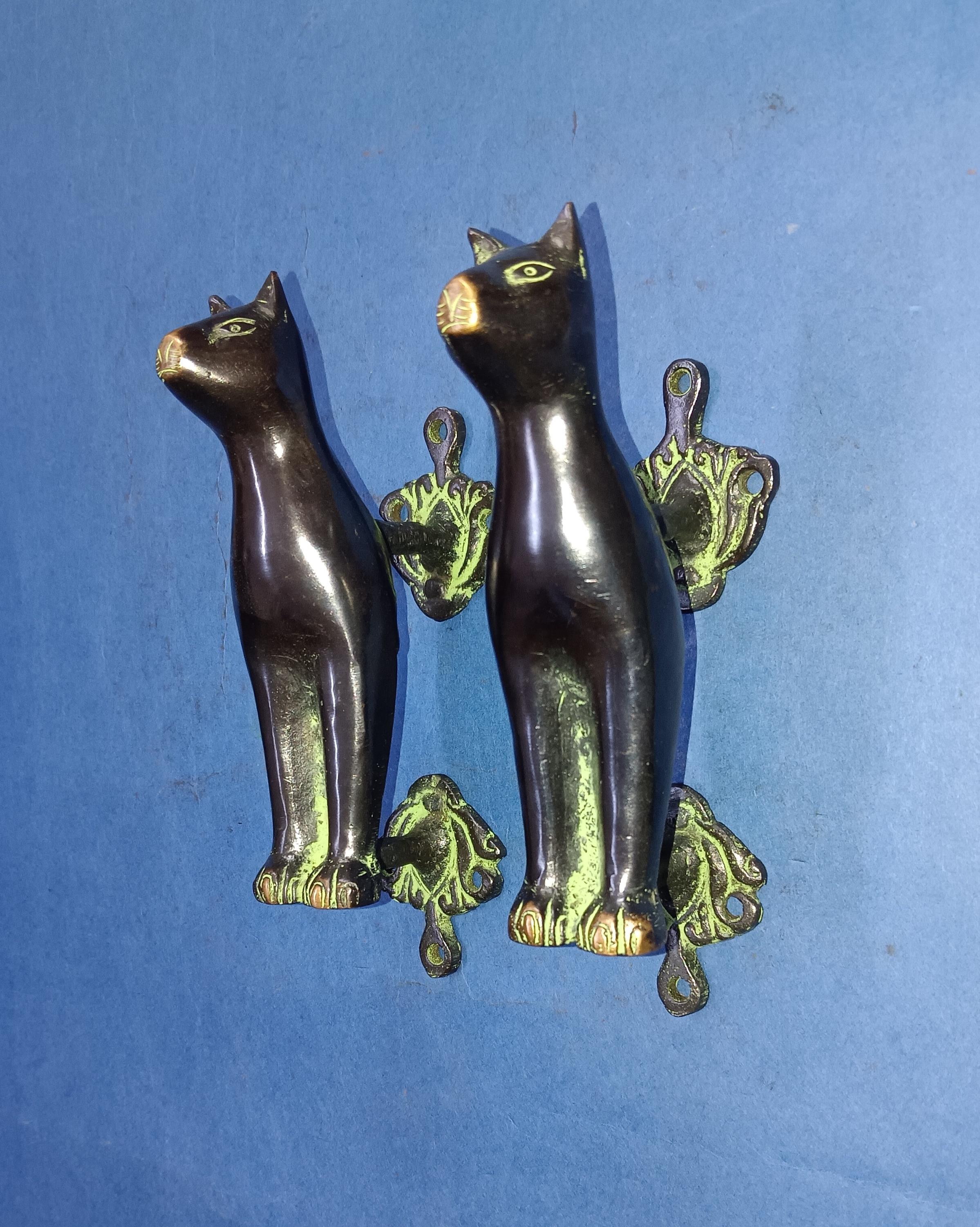 Brass Cat Door Handle | Handmade Cat Shape Almirah Door Pull - Etsy