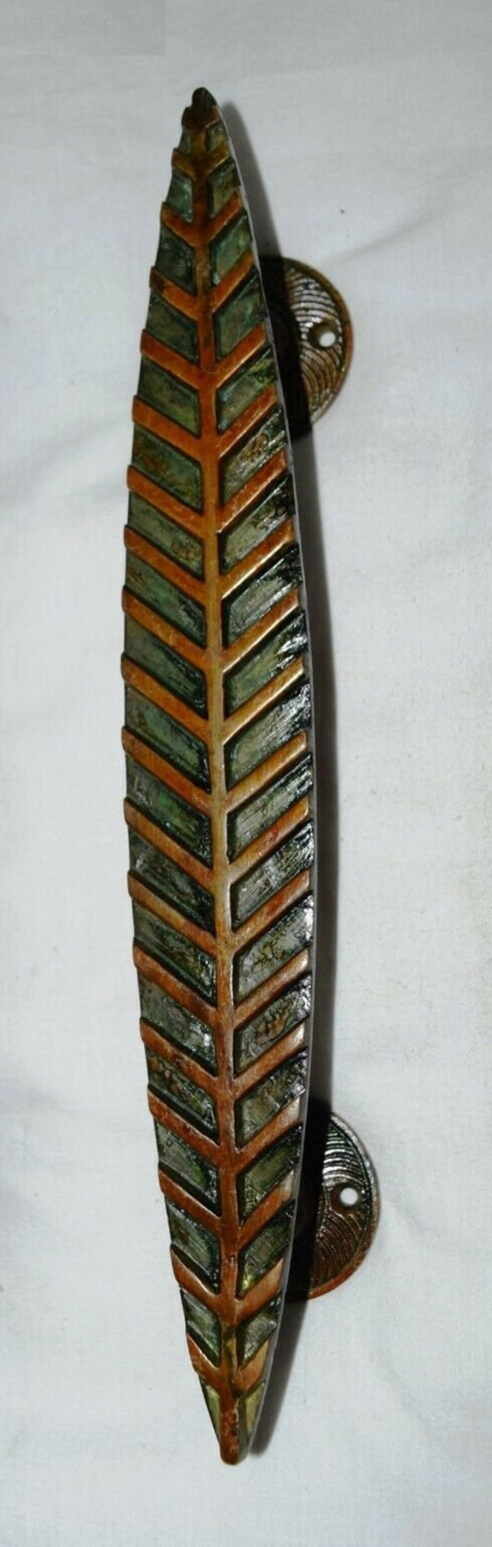 Brass Leaf Shape Door Handle 12'' Inches Door Pull - Etsy