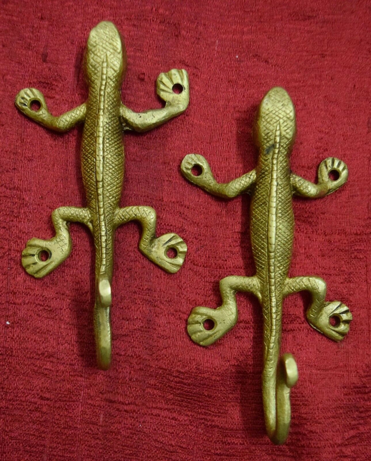 Set of 04 pieces Lizard Hook Brass Chameleon Hanger | Etsy