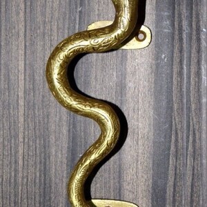 Zoo Reptile Snake Theme Door Handle | Brass Golden Color Cobra Snake ...