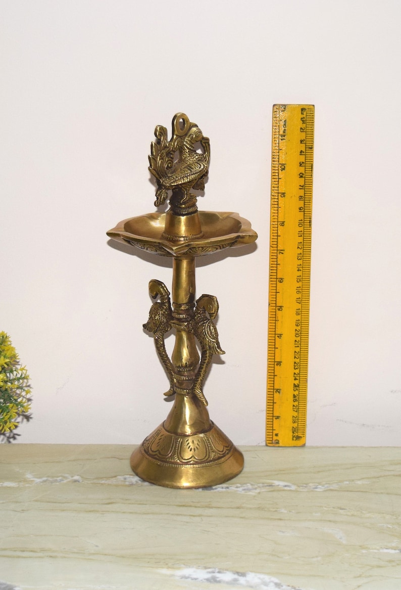 Traditional Peacock Bird Floor Lamp Pure Brass Samayee for - Etsy