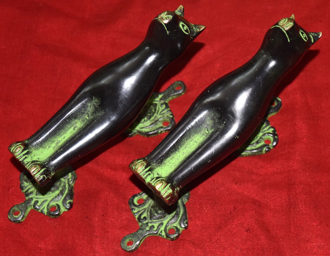 Brass Cat Door Handle Handmade Cat Shape Almirah Door Pull - Etsy
