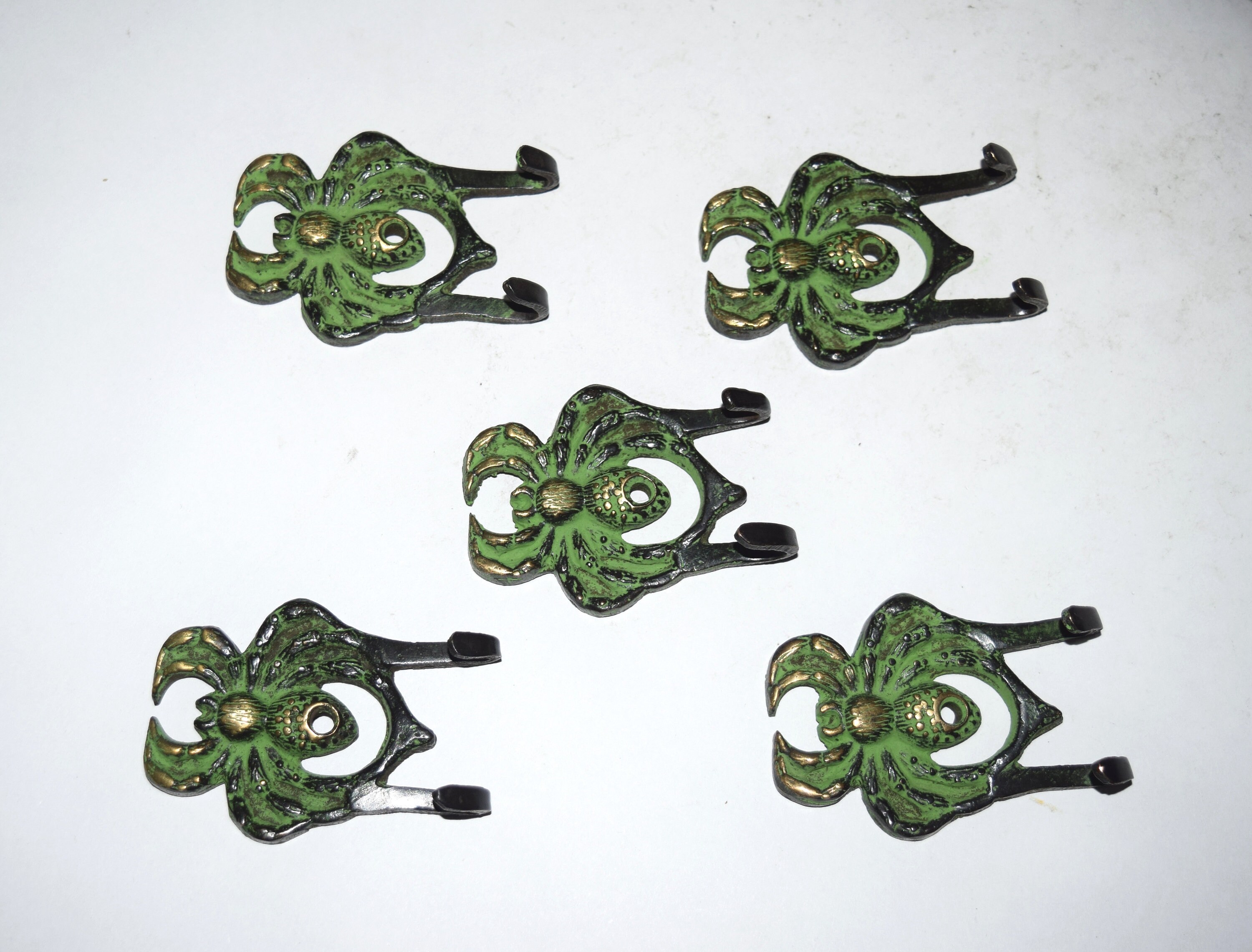 Spider Venom Hooks Set of 05 Brass Wall Decorative Hook | Etsy