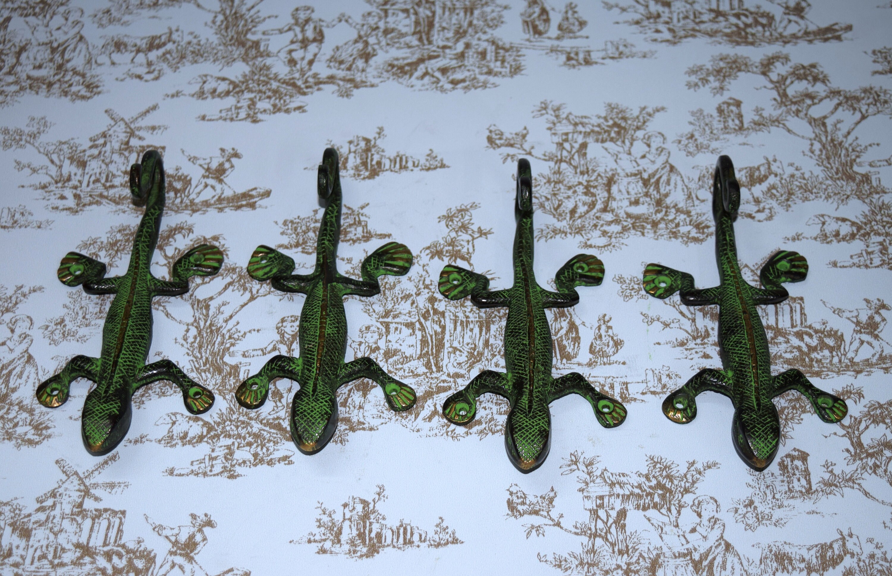 Set of 04 pieces Lizard Hook Brass Chameleon Hanger | Etsy