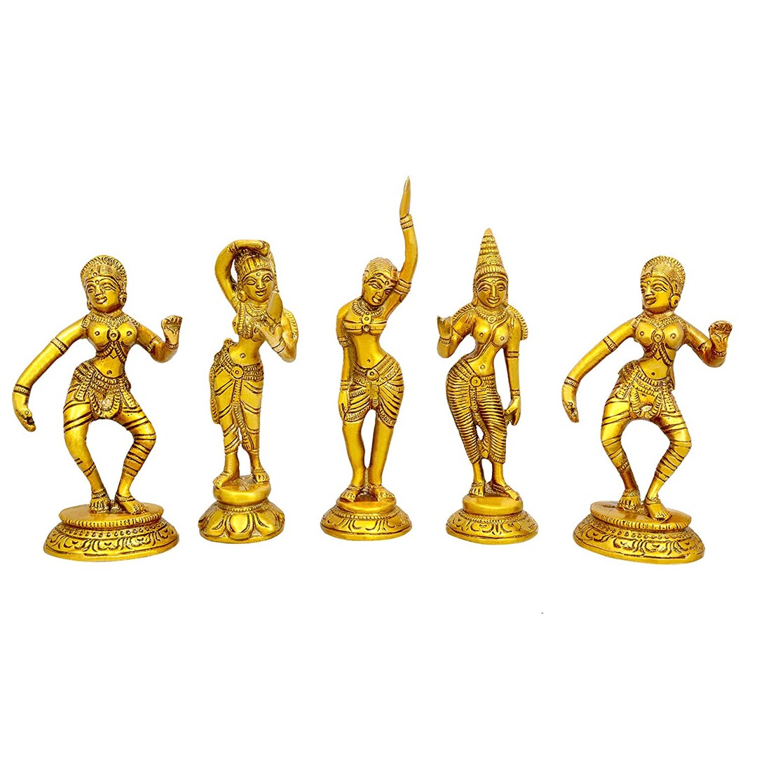Beautiful Dancing Lady Statue Classical Dancers Authentic Brass Apsara ...