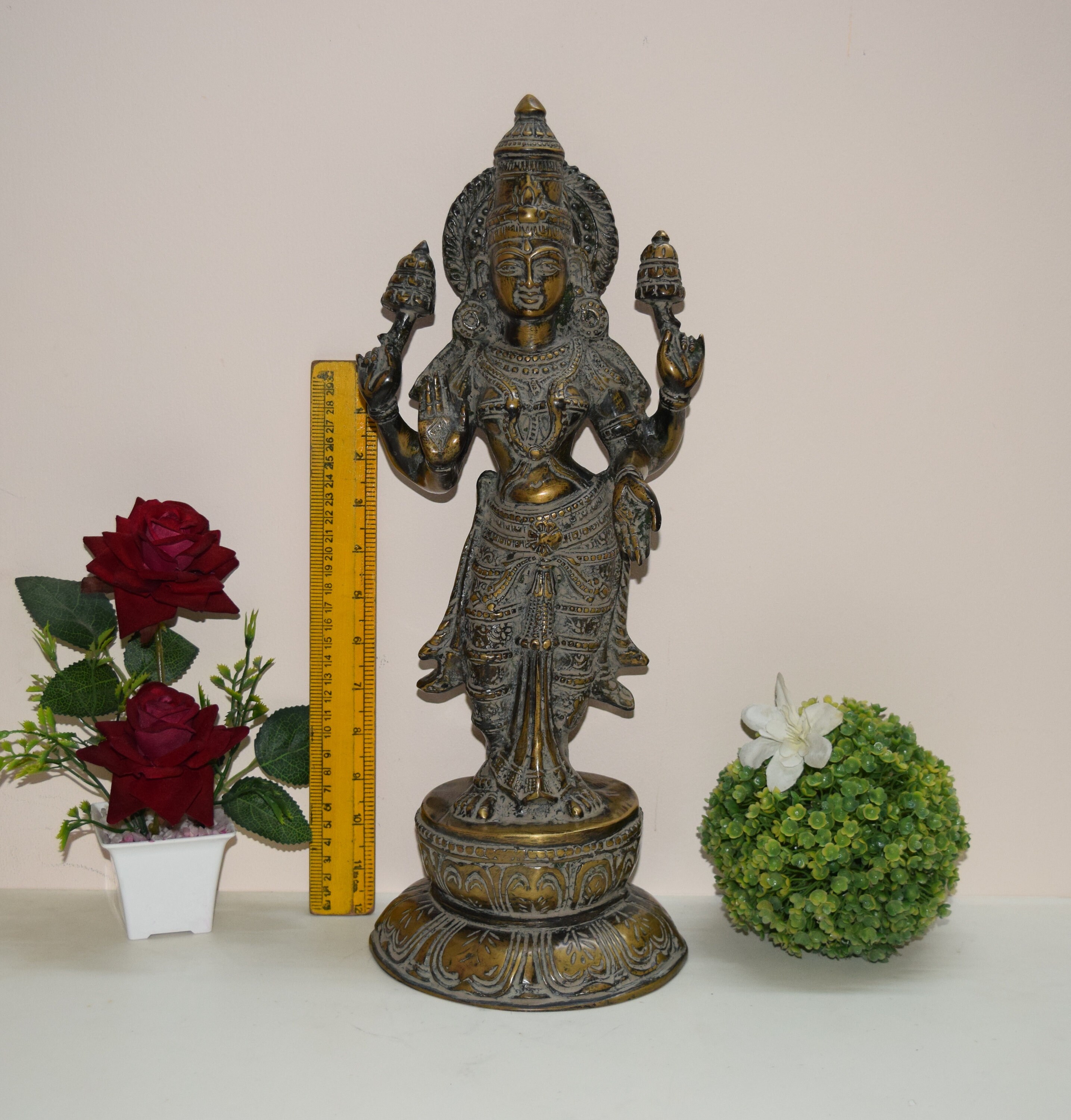 Brass Lakshmi Mata Statue 18'' Inches in Height | Standing Ritual God ...