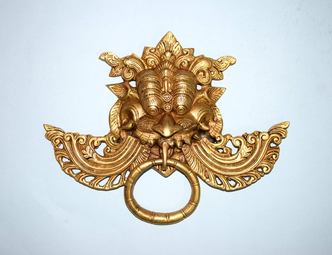 Brass Ancient Creature Yali Mouth Doorbell | Animal Face Part Leogryph ...