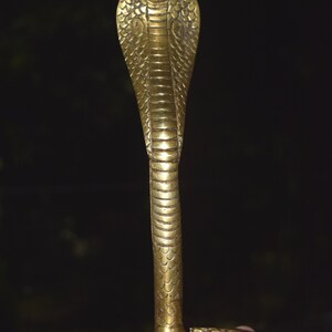 10'' Inches Lord Shiva Snake Idol | Egyptian Serpent Pure Brass Craft ...