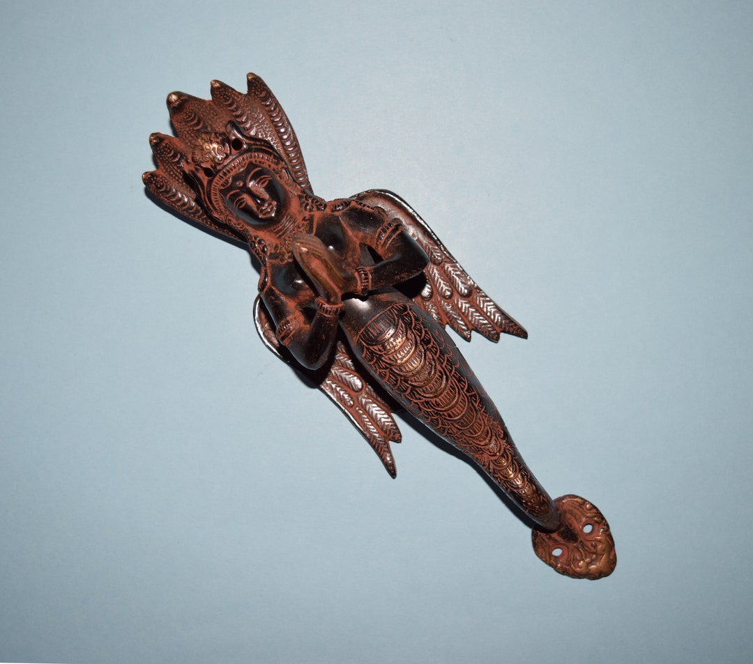 11'' Inches Naag Kanya Handle Brass Door Handle | Welcome Mermaid Metal ...
