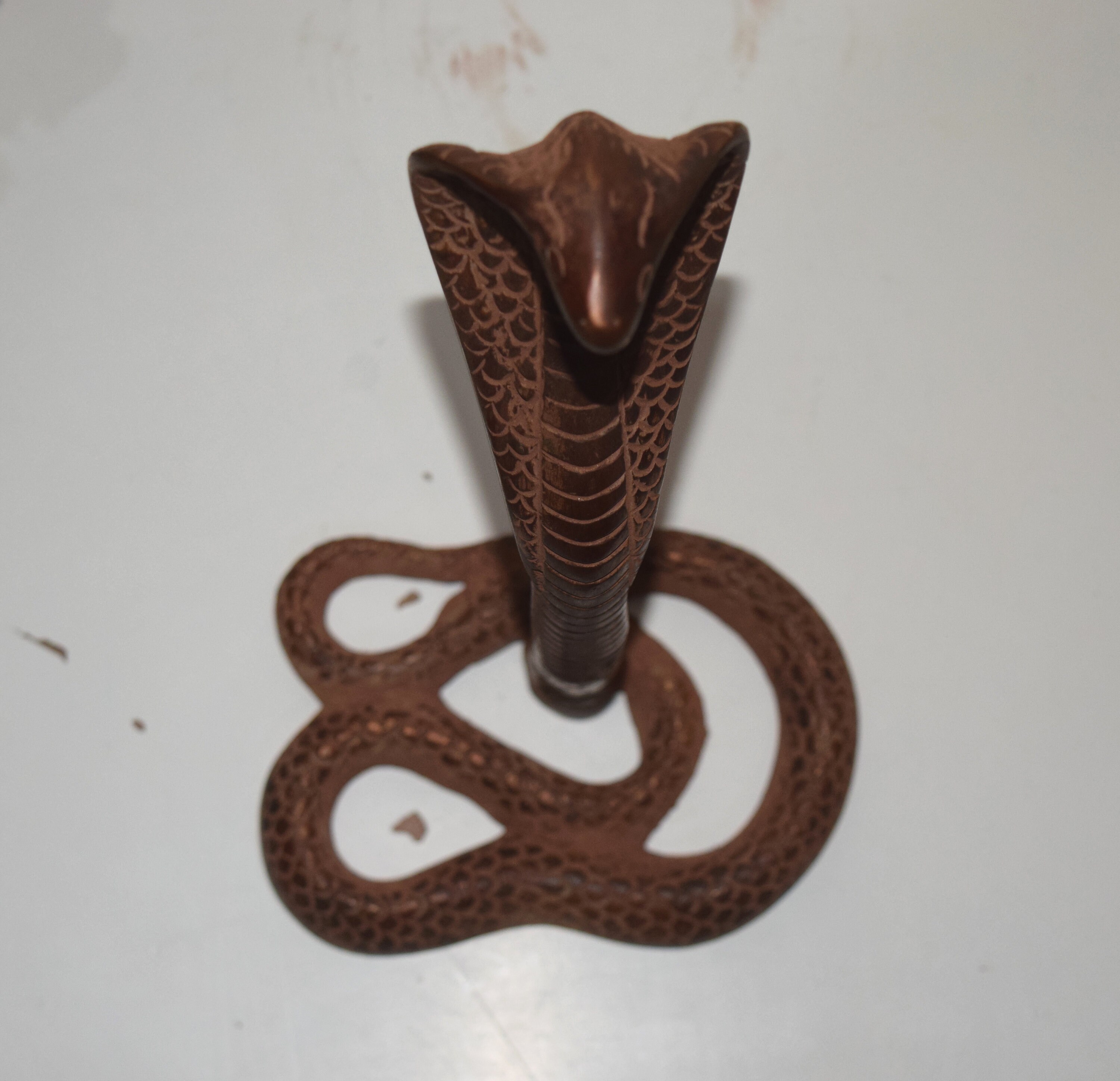 Brass Snake Statue Lord Shiva Serpent Idol in Antique Color | Naag ...