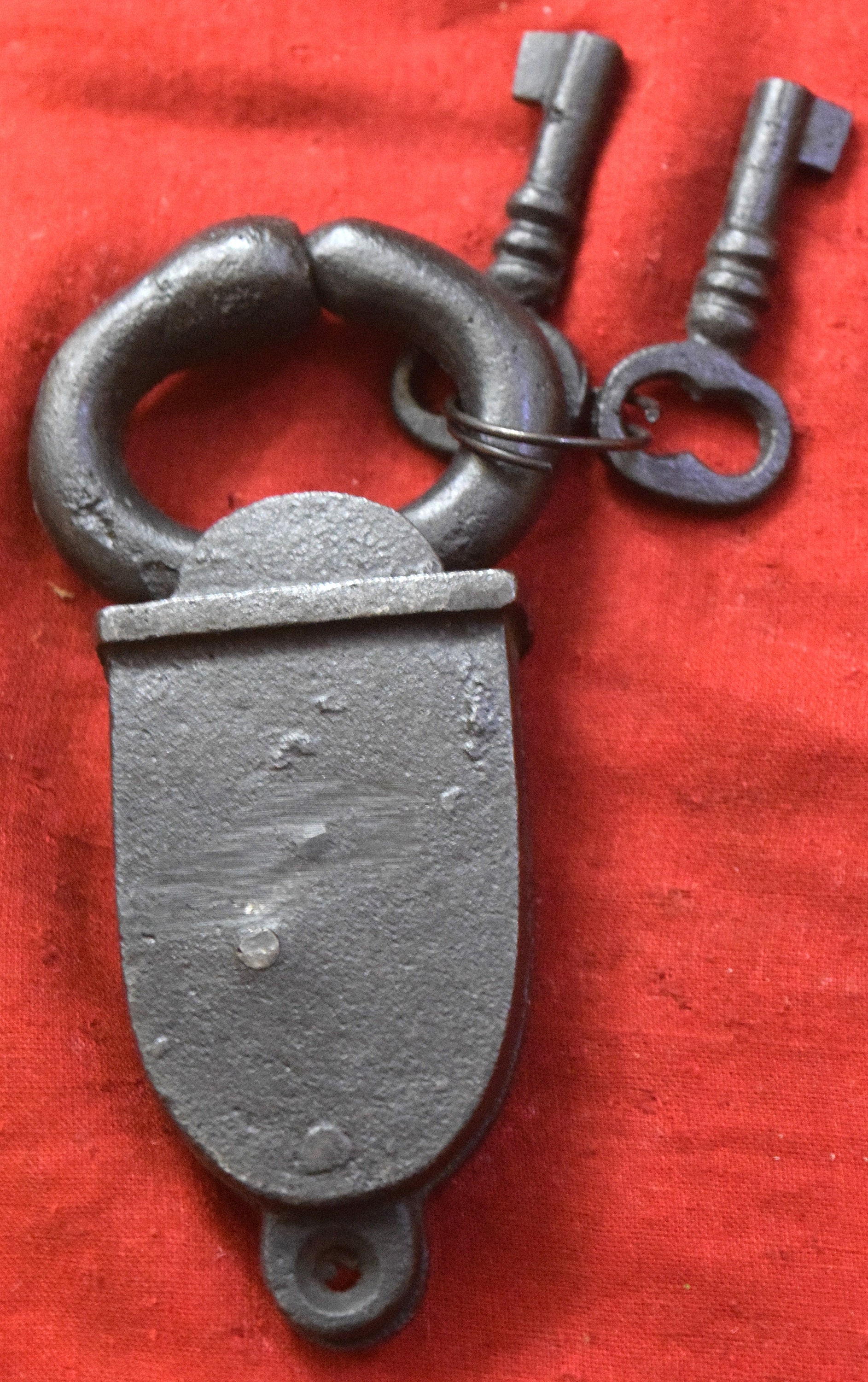Iron Lock With 02 Keys and Brass Rotating Plate | Etsy