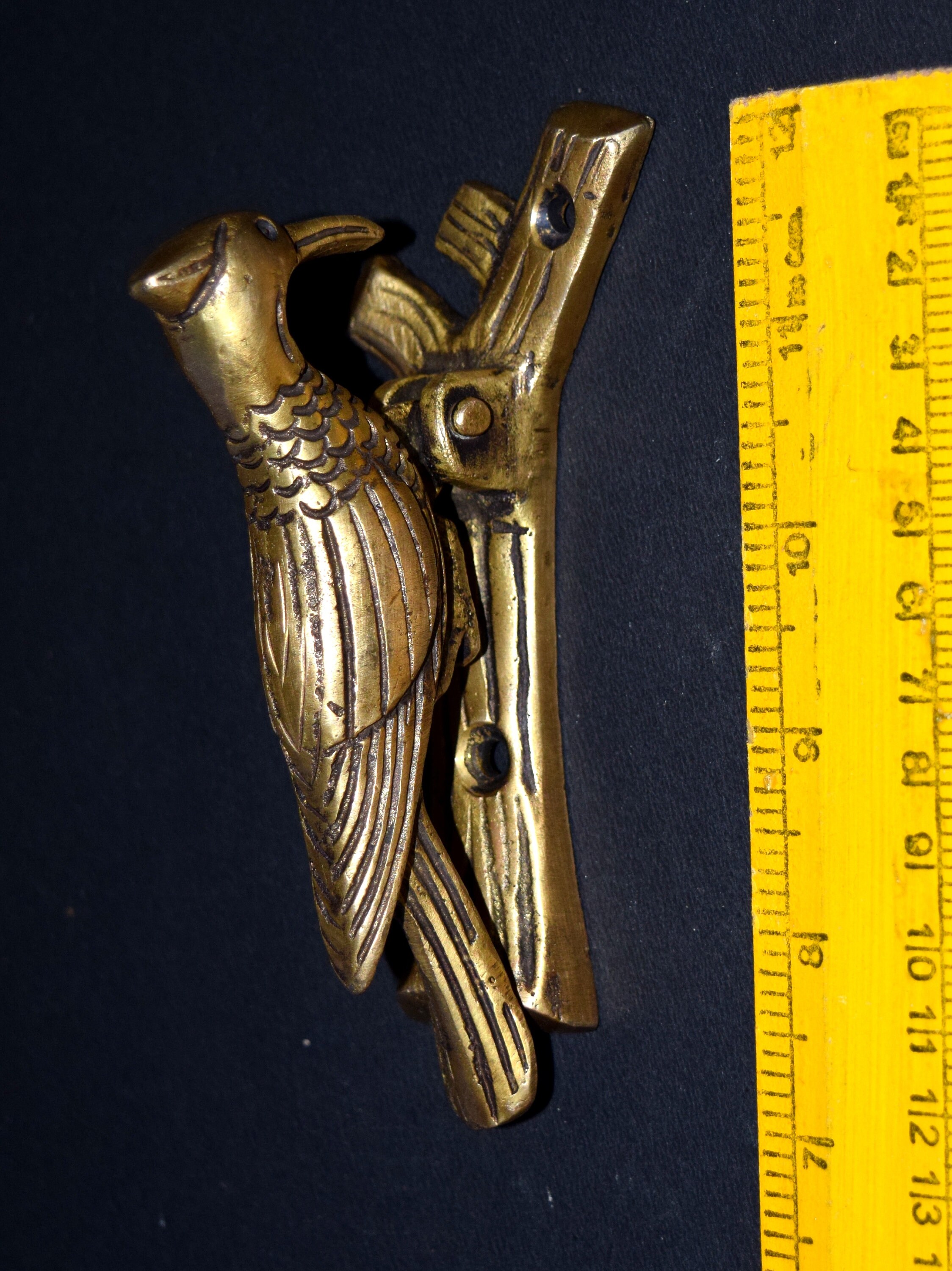 Brass Woodpecker Design Door Bell Ring Hand Carved Sparrow - Etsy