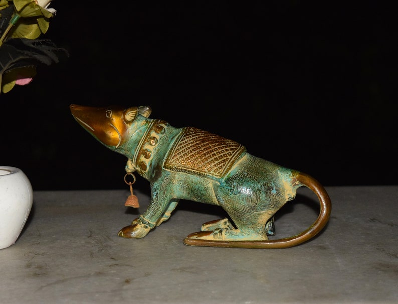 Brass Mouse Statue Lord Ganesha Vahana Mooshak Mus Idol - Etsy
