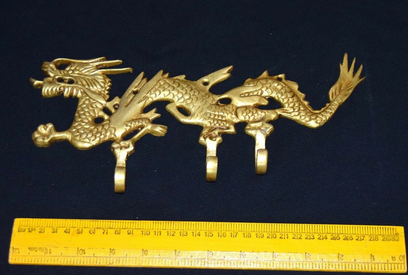 Chinese Dragon Hook Brass Mythological Creature Design | Etsy