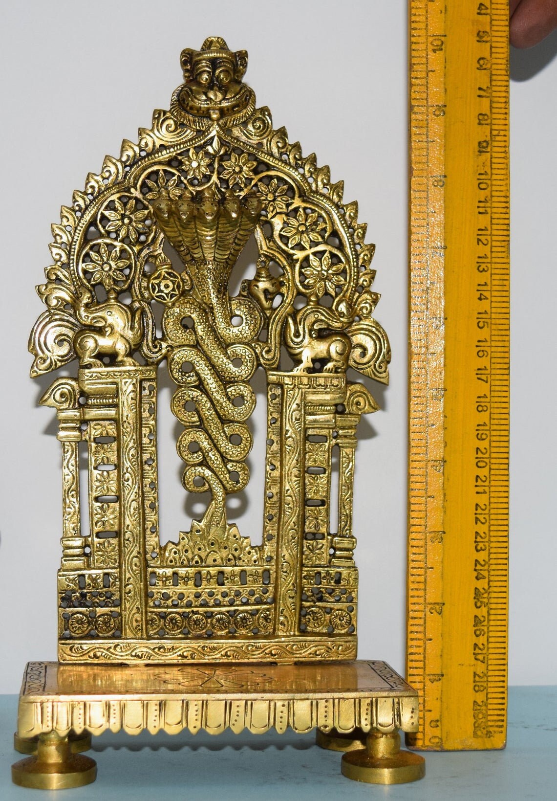 Brass Snake Throne 10.5'' Inches Singhasan King of | Etsy
