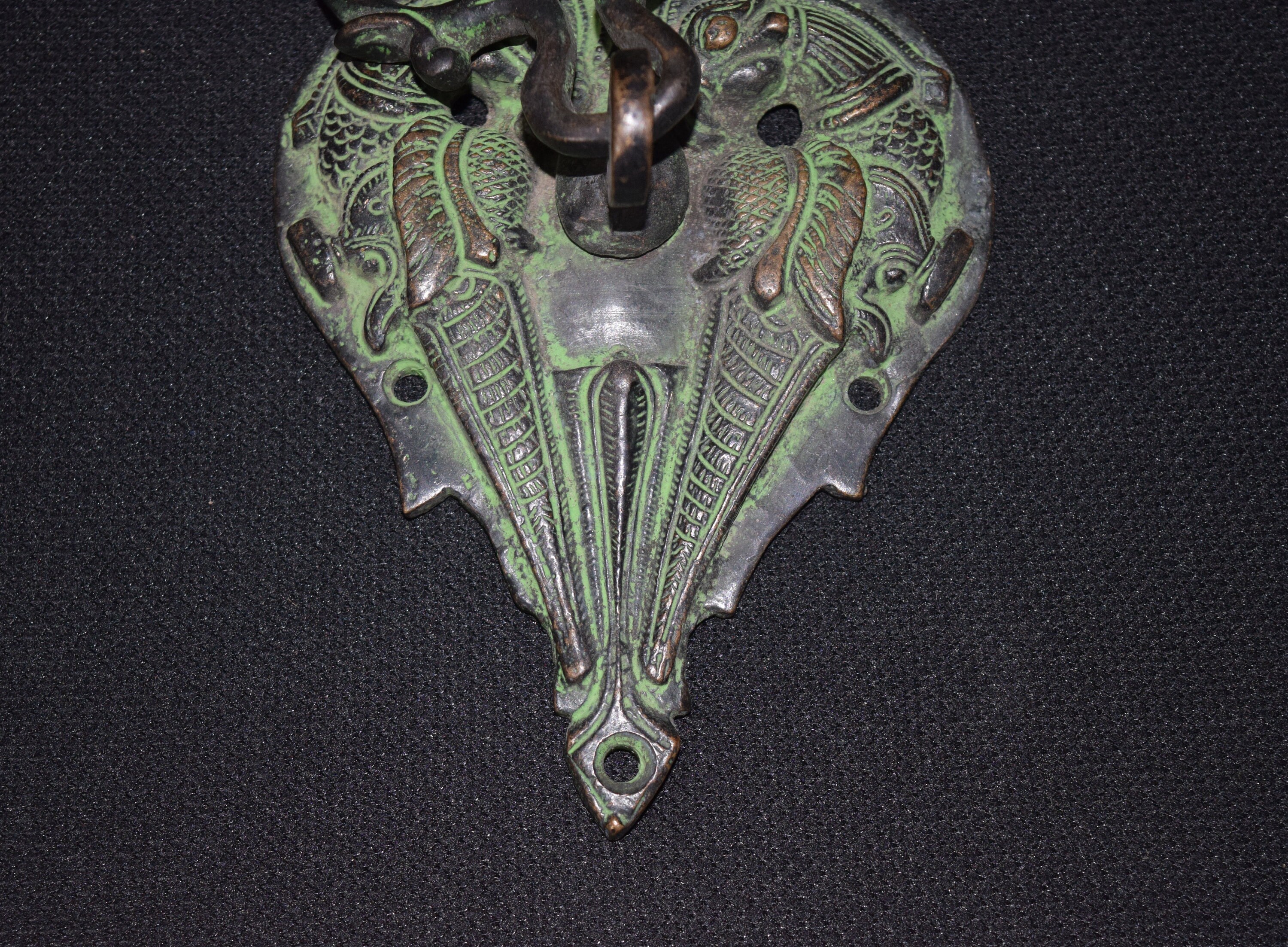 Twin Parrot Design Devil Face Knocker Creative Brass Diamond - Etsy