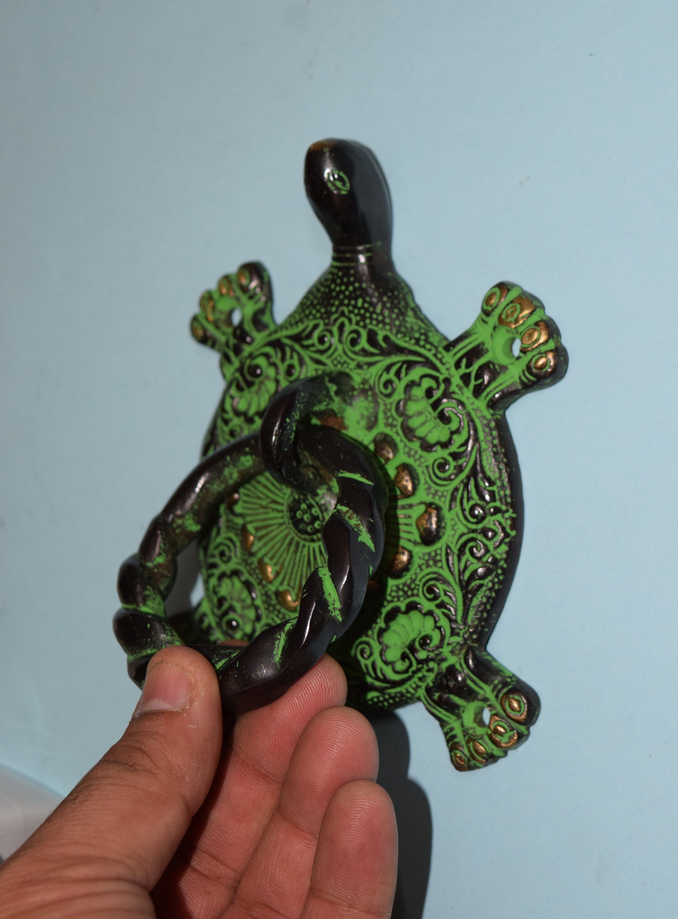 Designer Sea Turtle Brass Door Knocker Handmade Loggerhead - Etsy UK