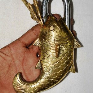 Brass Fish Lock Puzzle Lock Safety Security Tricky With Hidden - Etsy