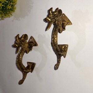 Fire Dragon Design Kitchen Cabinet Puller | Brass Mythical Creatures ...