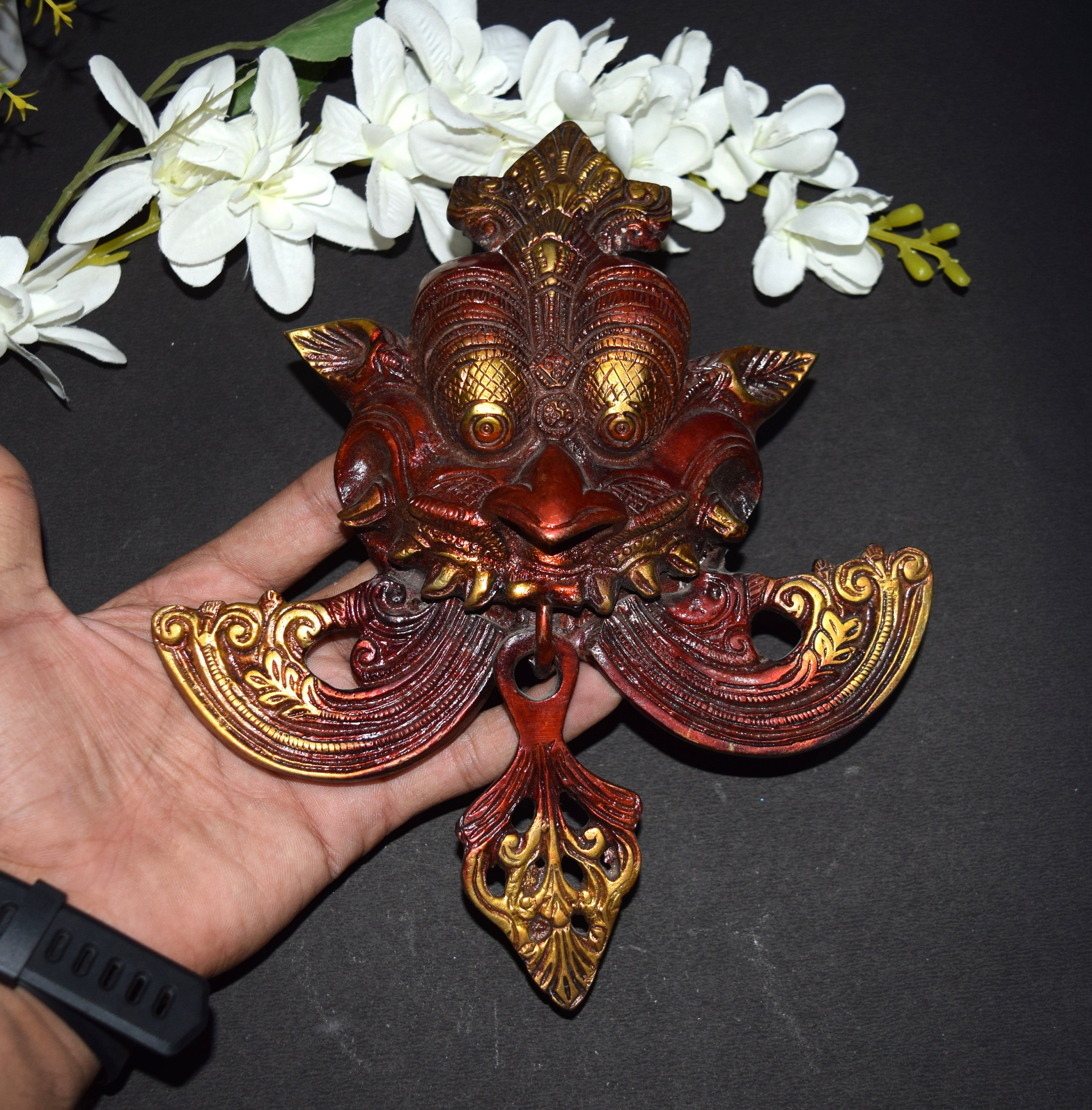 The Mythical Yali Wall Hanger Brass Ethnic Yali Wall Hanging | Etsy