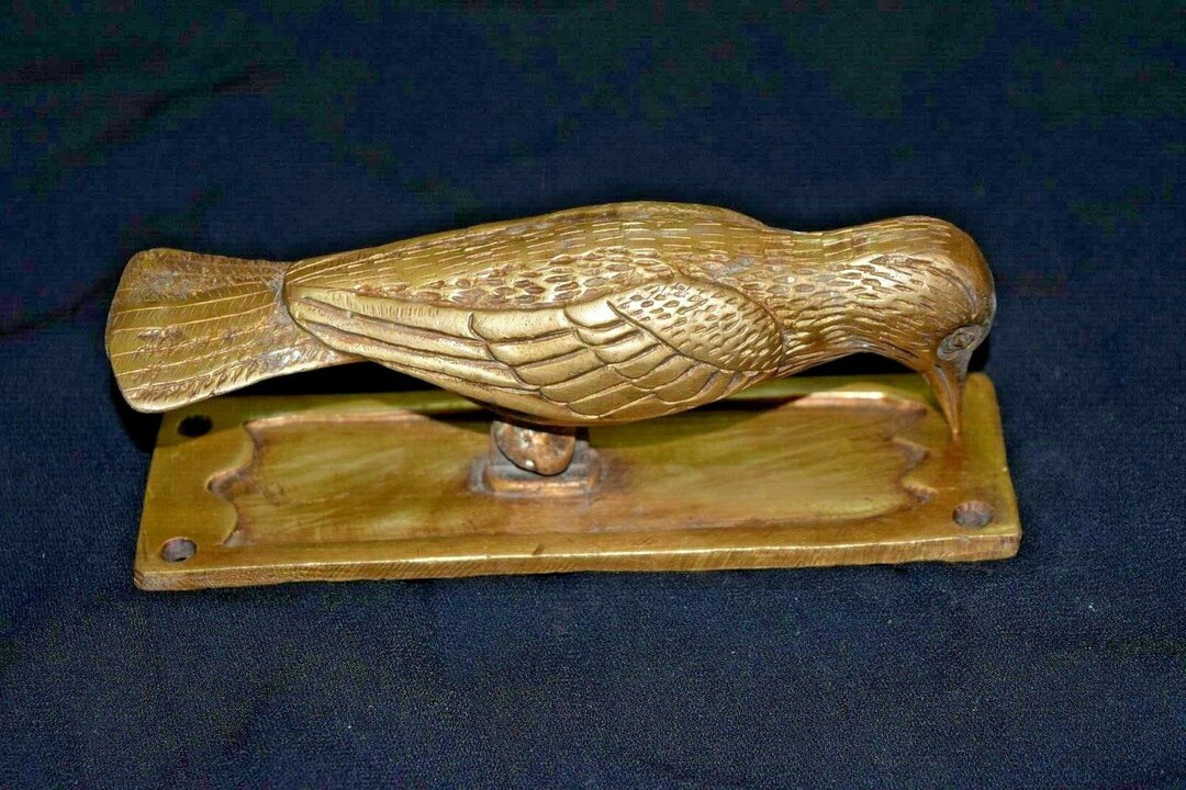 Bird Woodpecker Bell Majestic Sparrow Door Knocker Front - Etsy
