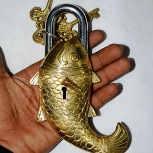 Brass Fish Lock Puzzle Lock Safety Security Tricky With Hidden - Etsy