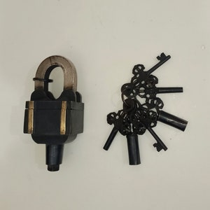 Brass Puzzle Door Lock | Handcrafts Tricky Padlock With 06 Keys | Fully ...