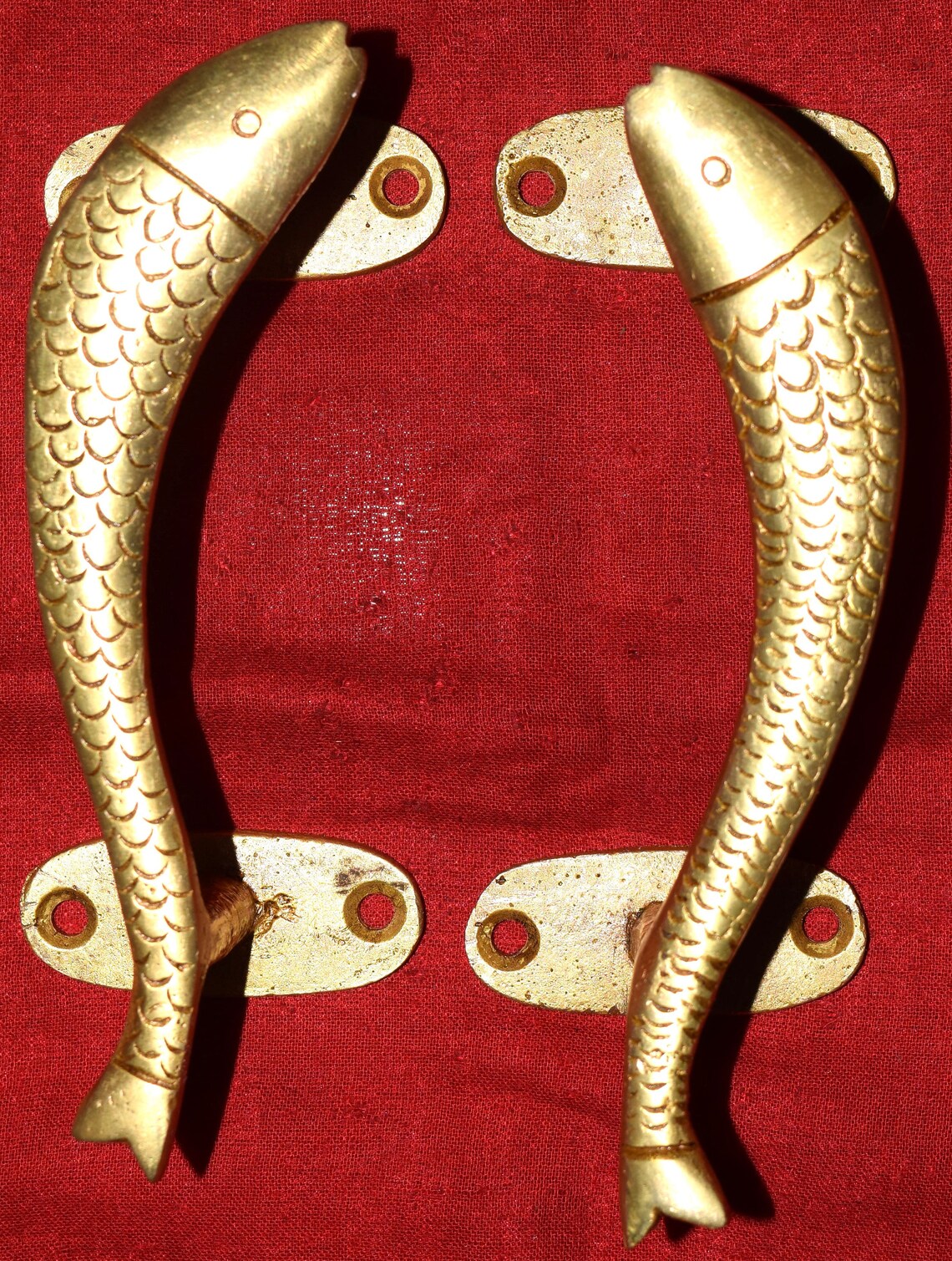 Fish Handle Pair Cabinet Pull Handle Kitchen Dresser | Etsy