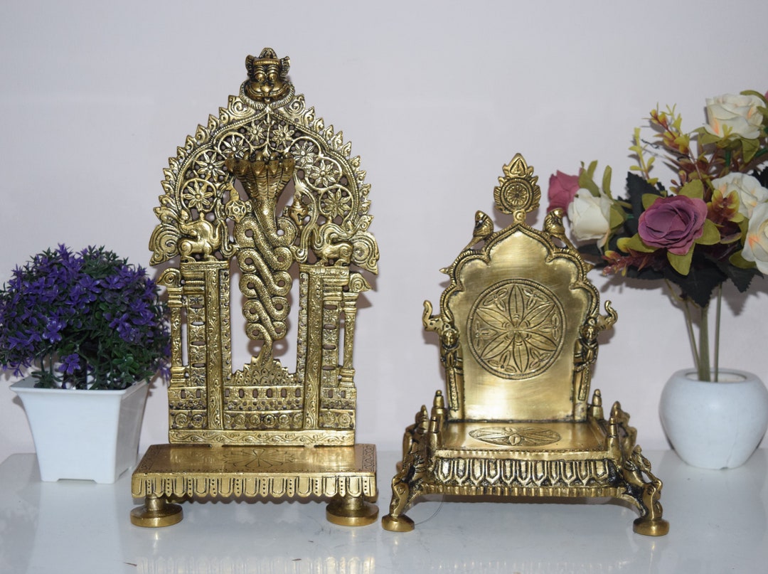 Big Brass Throne (approx. 10.5" Inches) & Small Brass Throne (approx. 8 ...