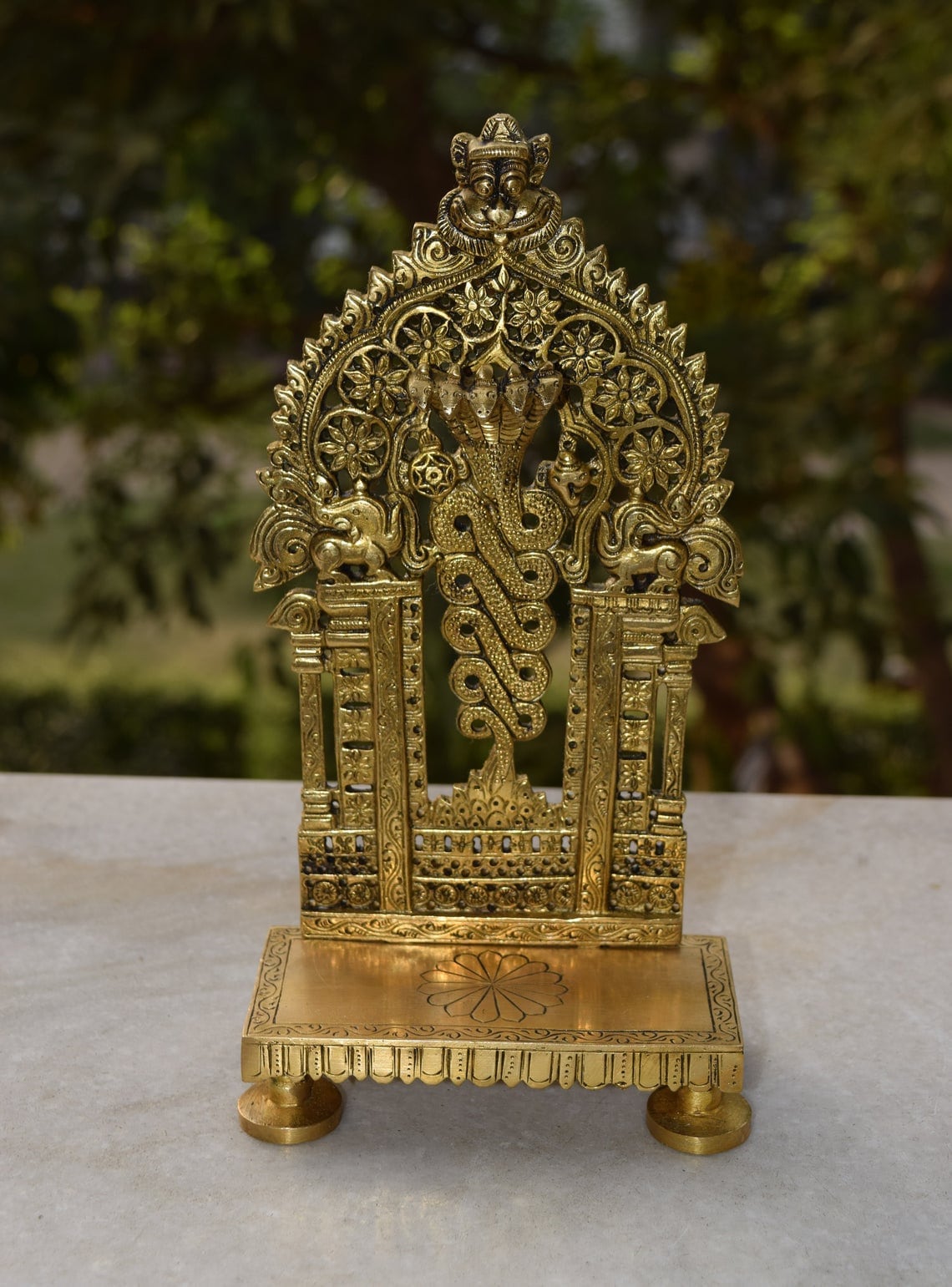 Brass Snake Throne 10.5'' Inches Singhasan King of | Etsy