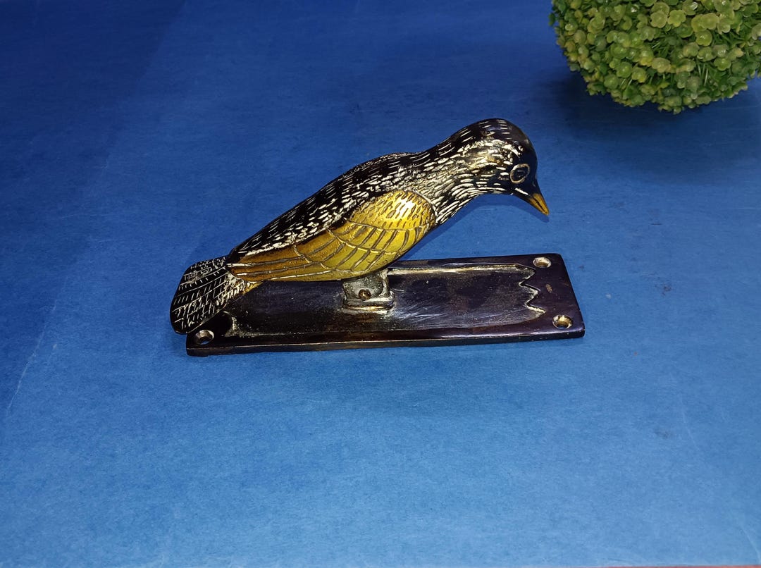 Woodpecker Knocker | Brass Bird Theme Door Bell - Etsy