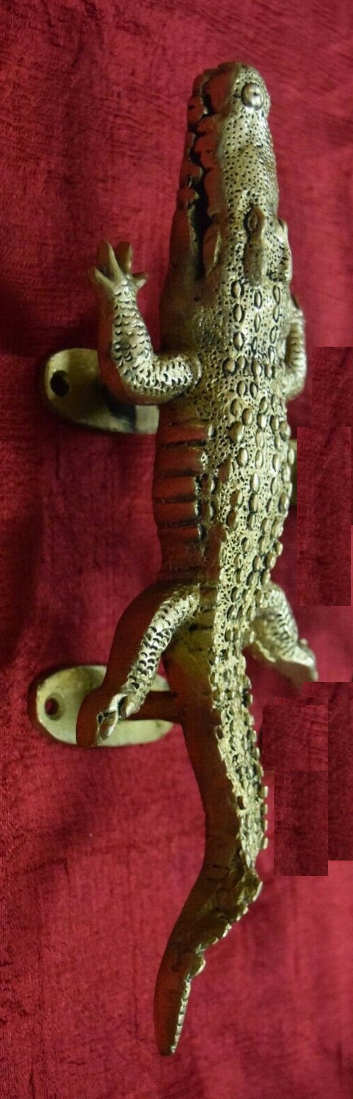 Crocodile Door Pull Brass Reptile Theme Door Handle Lizard | Etsy