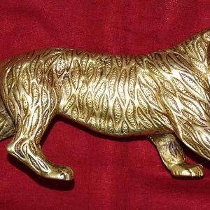 Bengal Tiger Statue Brass Malayan Tiger Figurine Statue Corner Table ...